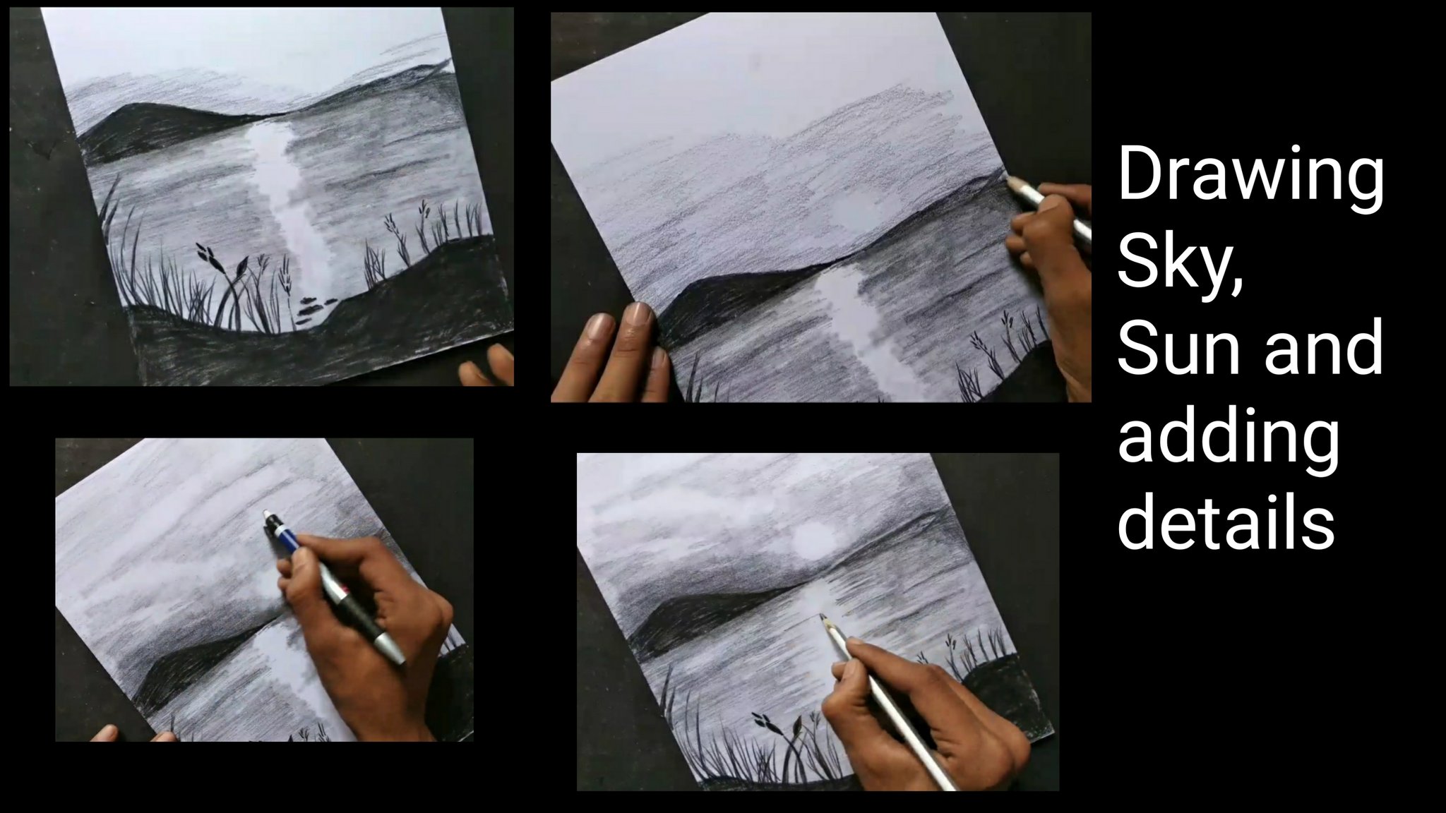 How To Draw A Sunset Step By Step