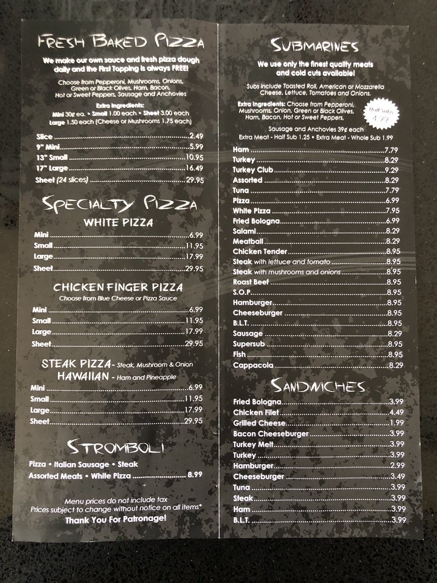 Maria s Pizza on X Hello all Here s a copy of our most up to date menu. Some of the prices have changed since these were printed. https t fYuFIMI3t1 X