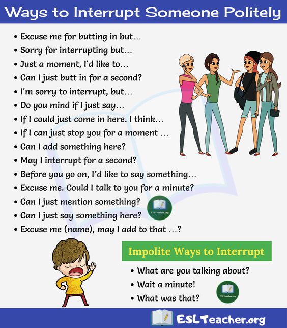 Interrupting Someone