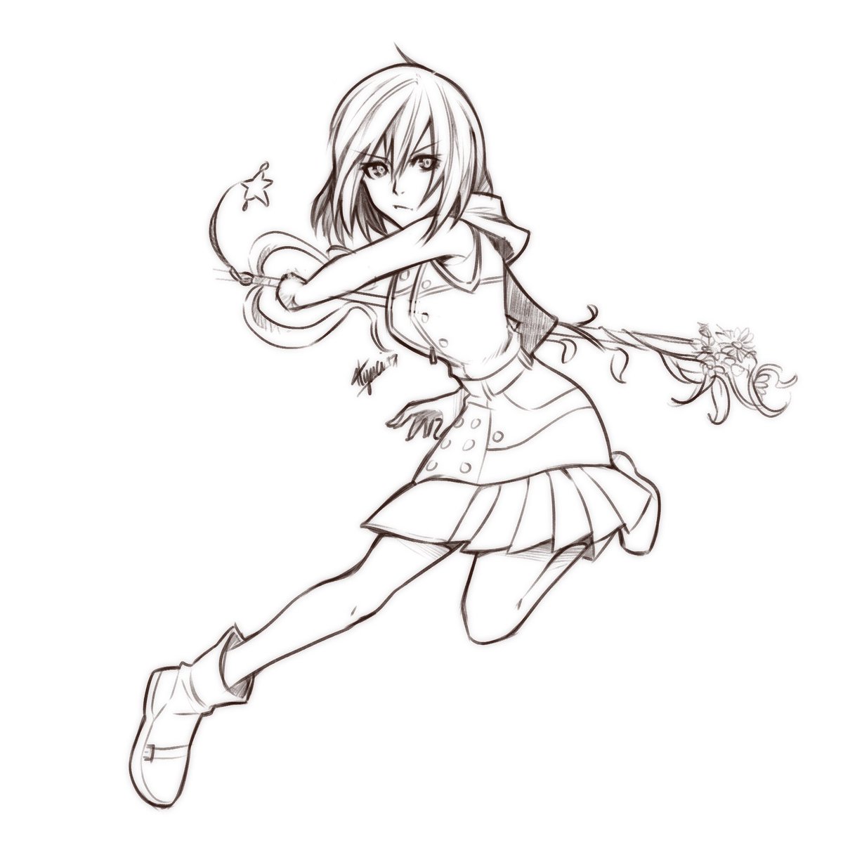 Kingdom Hearts Kairi Drawing