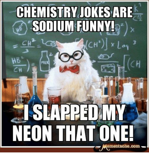 Funny Chemistry Jokes Cat