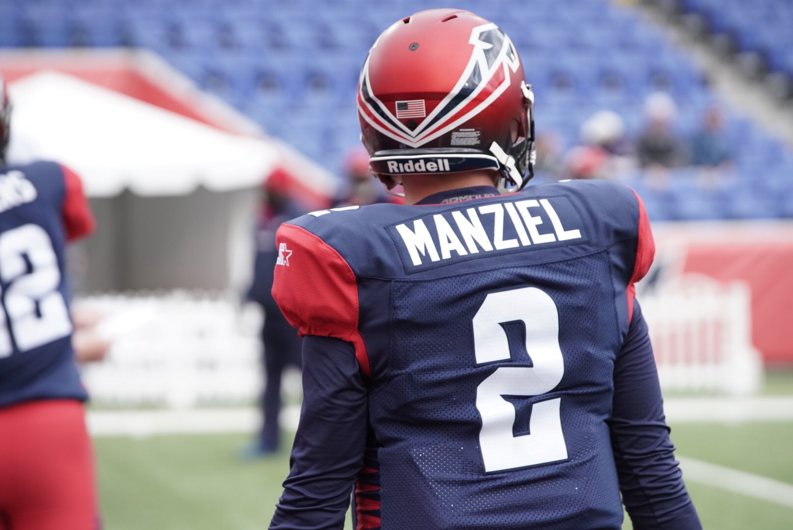 Johnny Manziel In Patriots Uniform