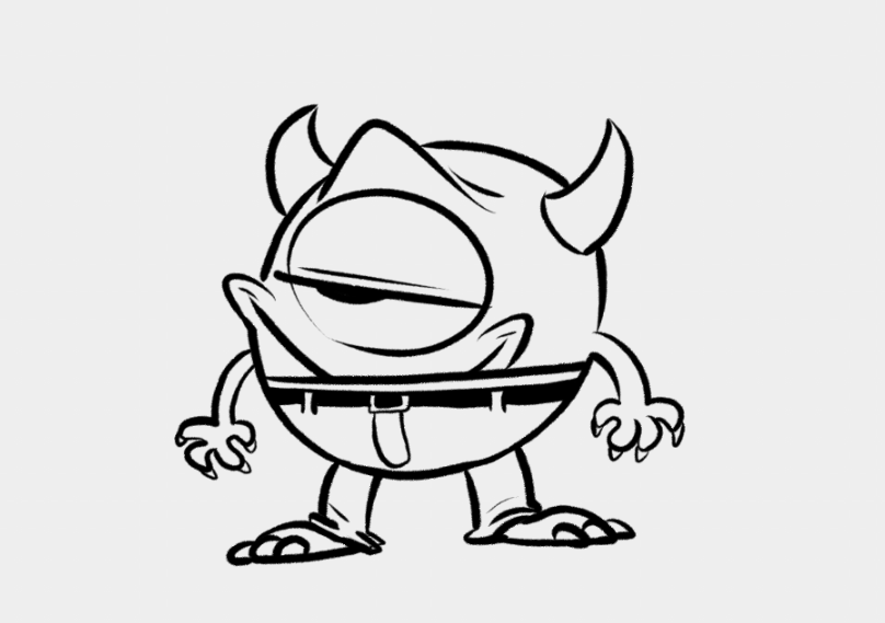 Mike Wazowski Black And White
