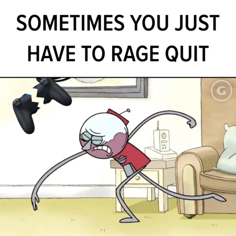 Regular Show Benson Rage Quit