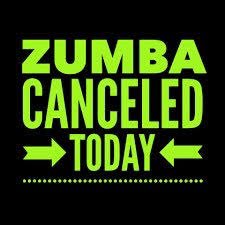 Zumba Class Cancelled Sign