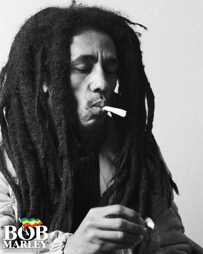 Bob Marley Smoking A Spliff