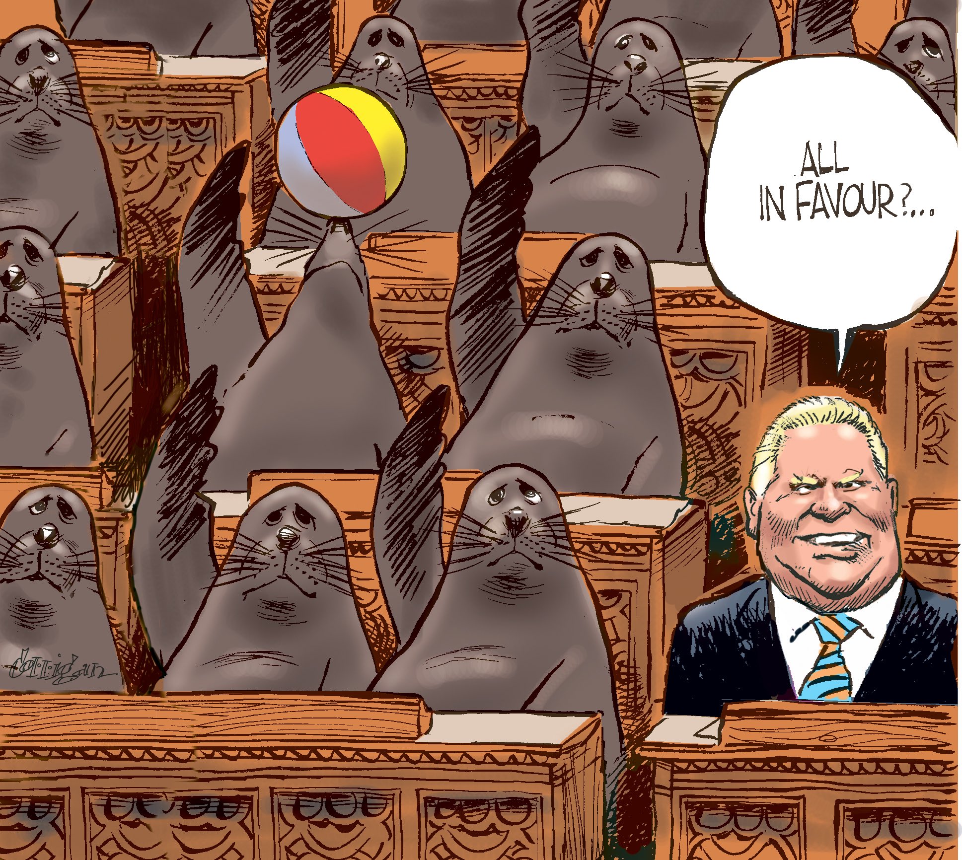 patrick corrigan on Twitter: "Barking seals.....#FordNation #onpoli…