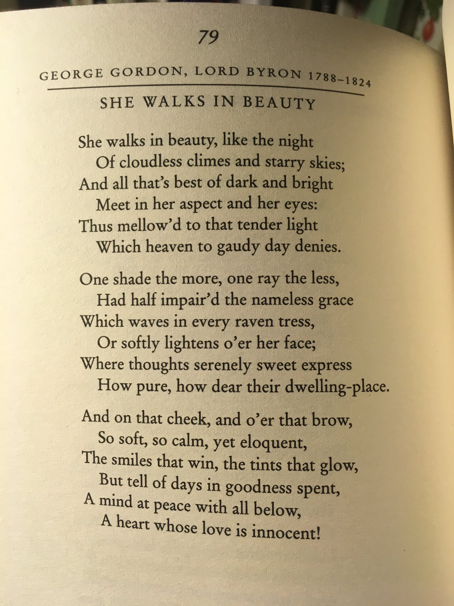 Lord Byron She Walks In Beauty