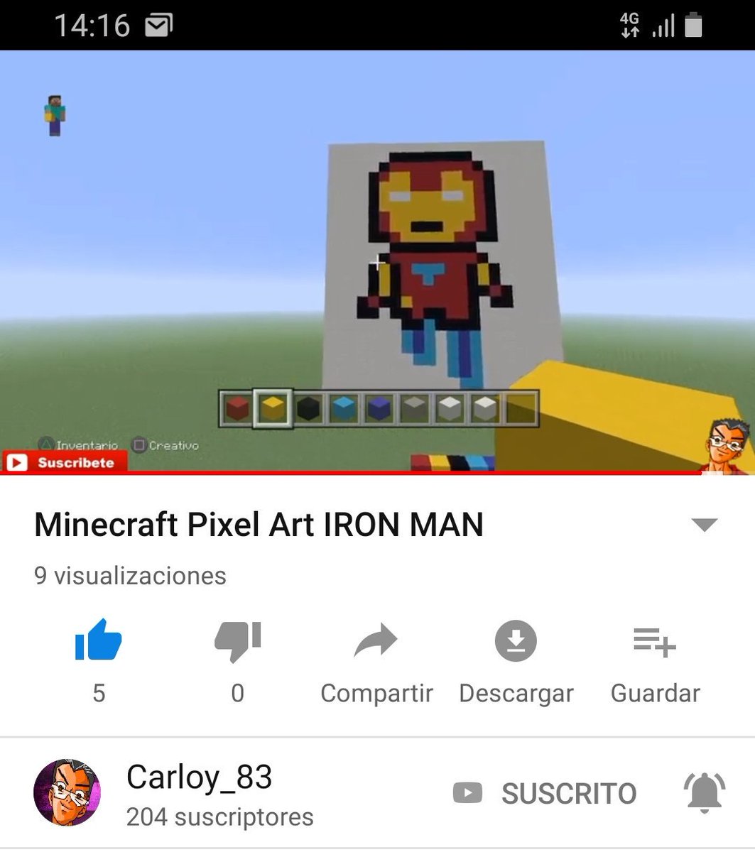 Iron Man Pixel Art Minecraft