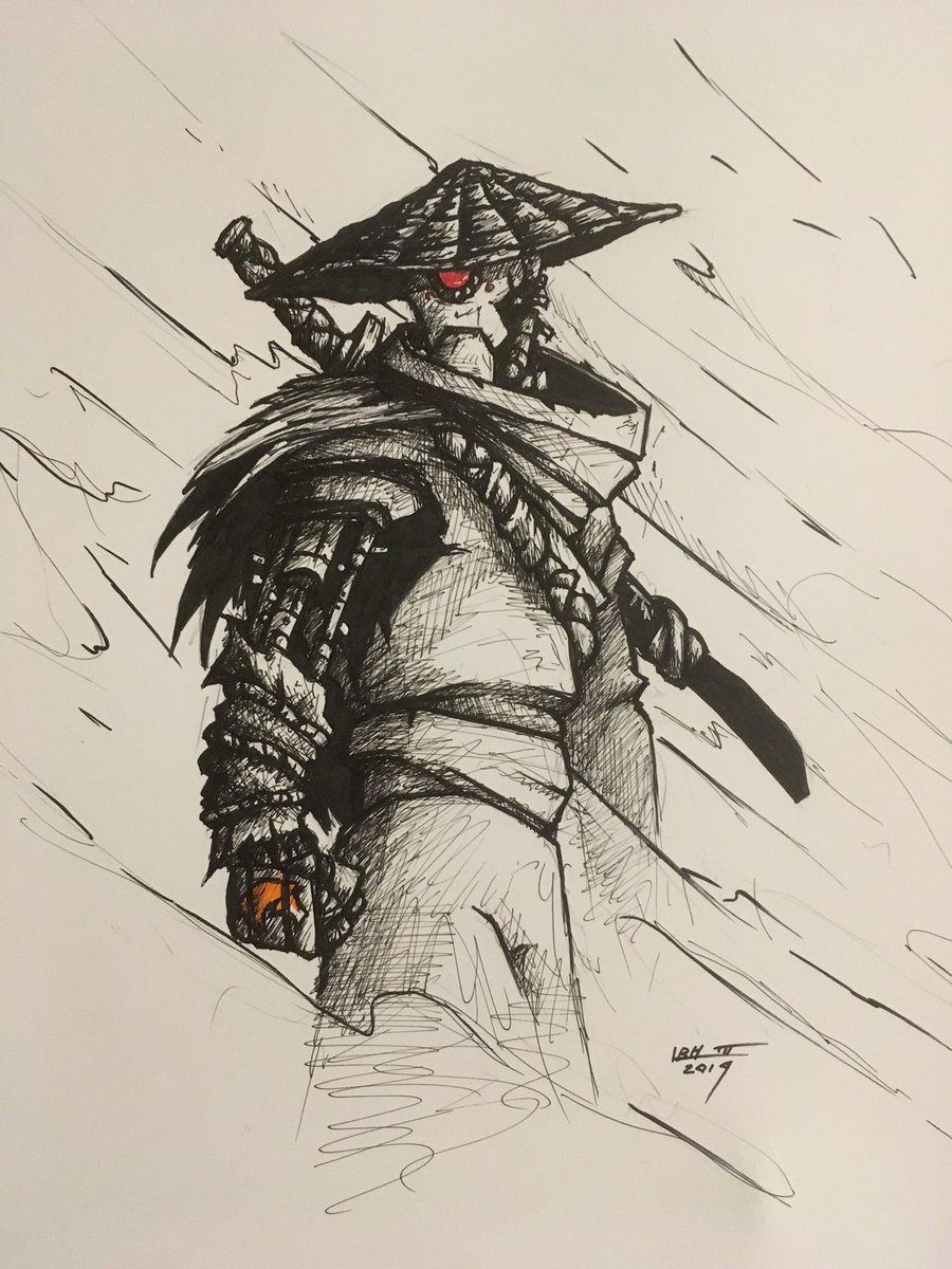 Robot Samurai Drawing