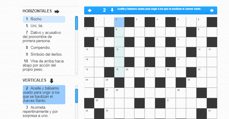Llene el crucigrama del día y encuentre los resultados de los ...