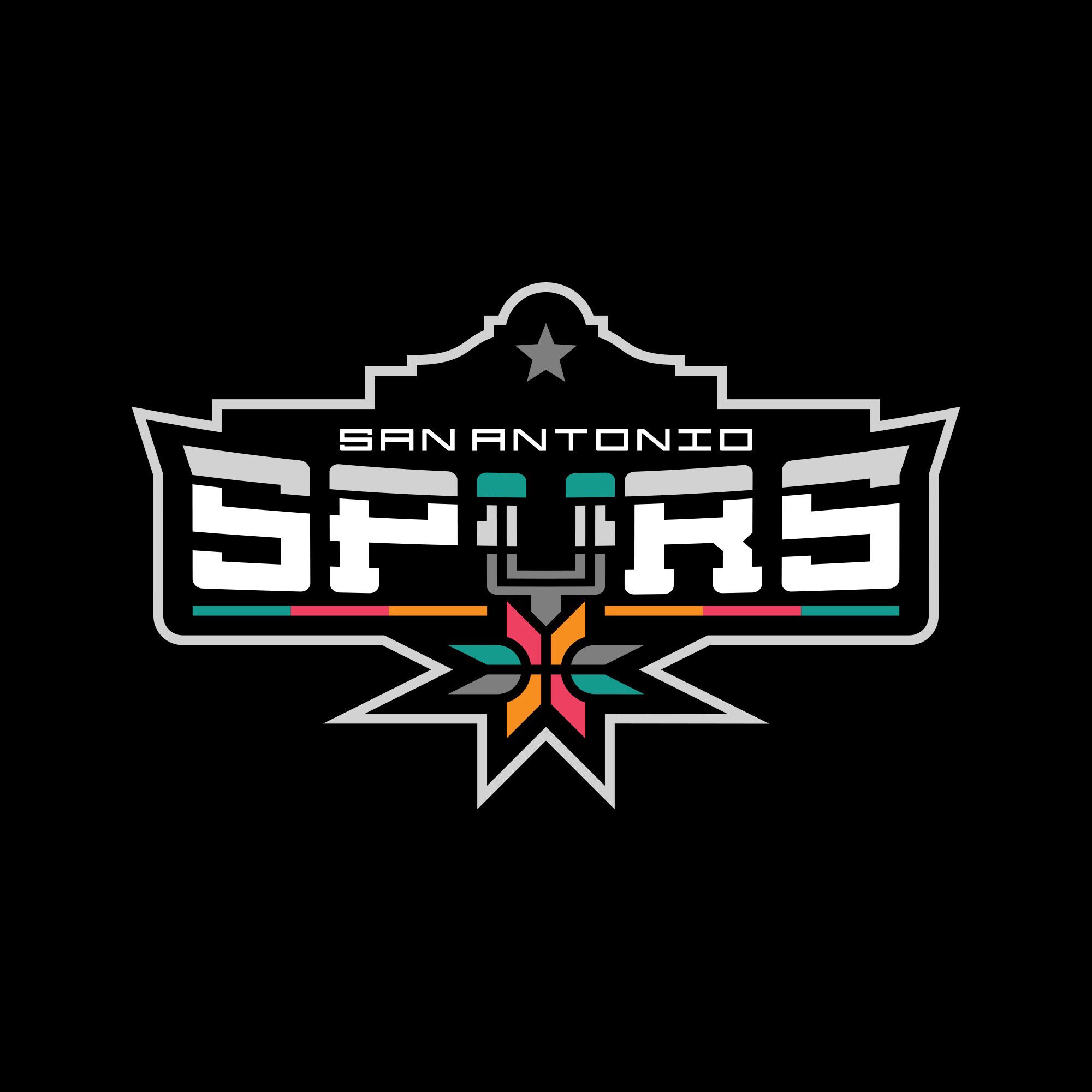 Black San Antonio Spurs Logo