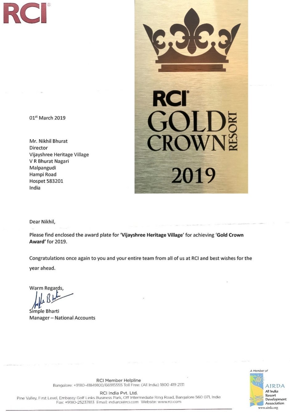 Rci Gold Crown Logo Royalton Riviera Cancun Named A Gold Crown Award