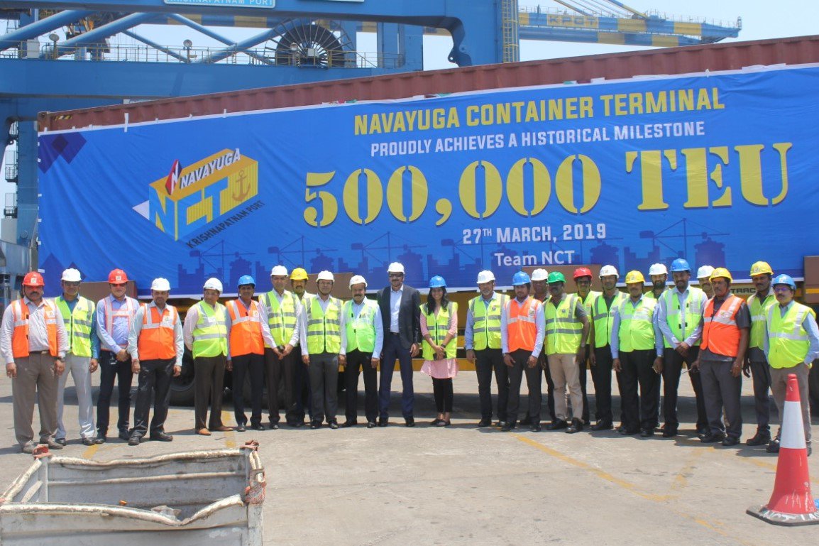 Navayuga Container Terminal, India handles first-time 500.000 TEUs ...