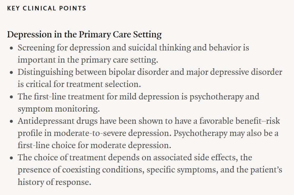 Key Points Depression