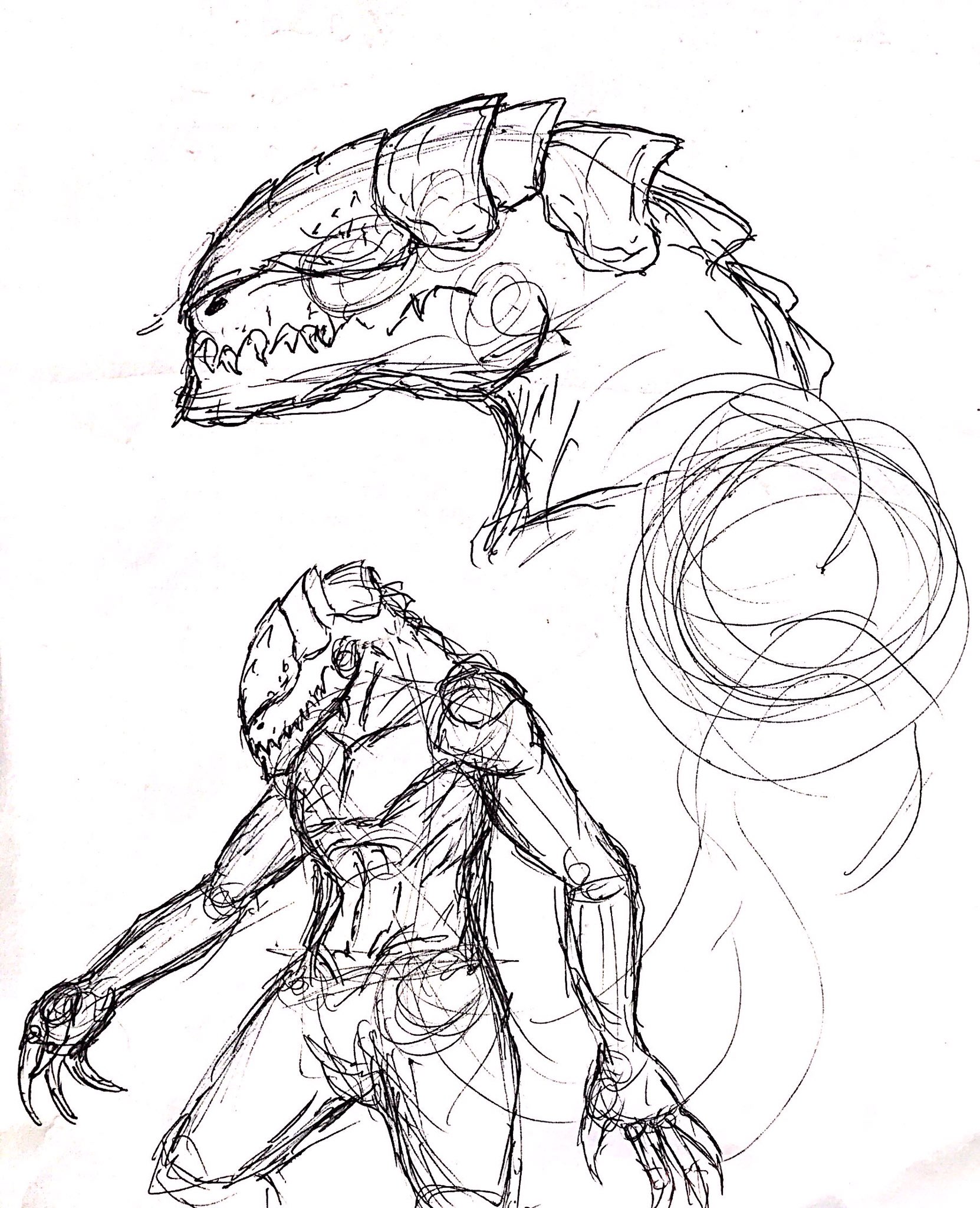 Monster Creature Drawings Easy