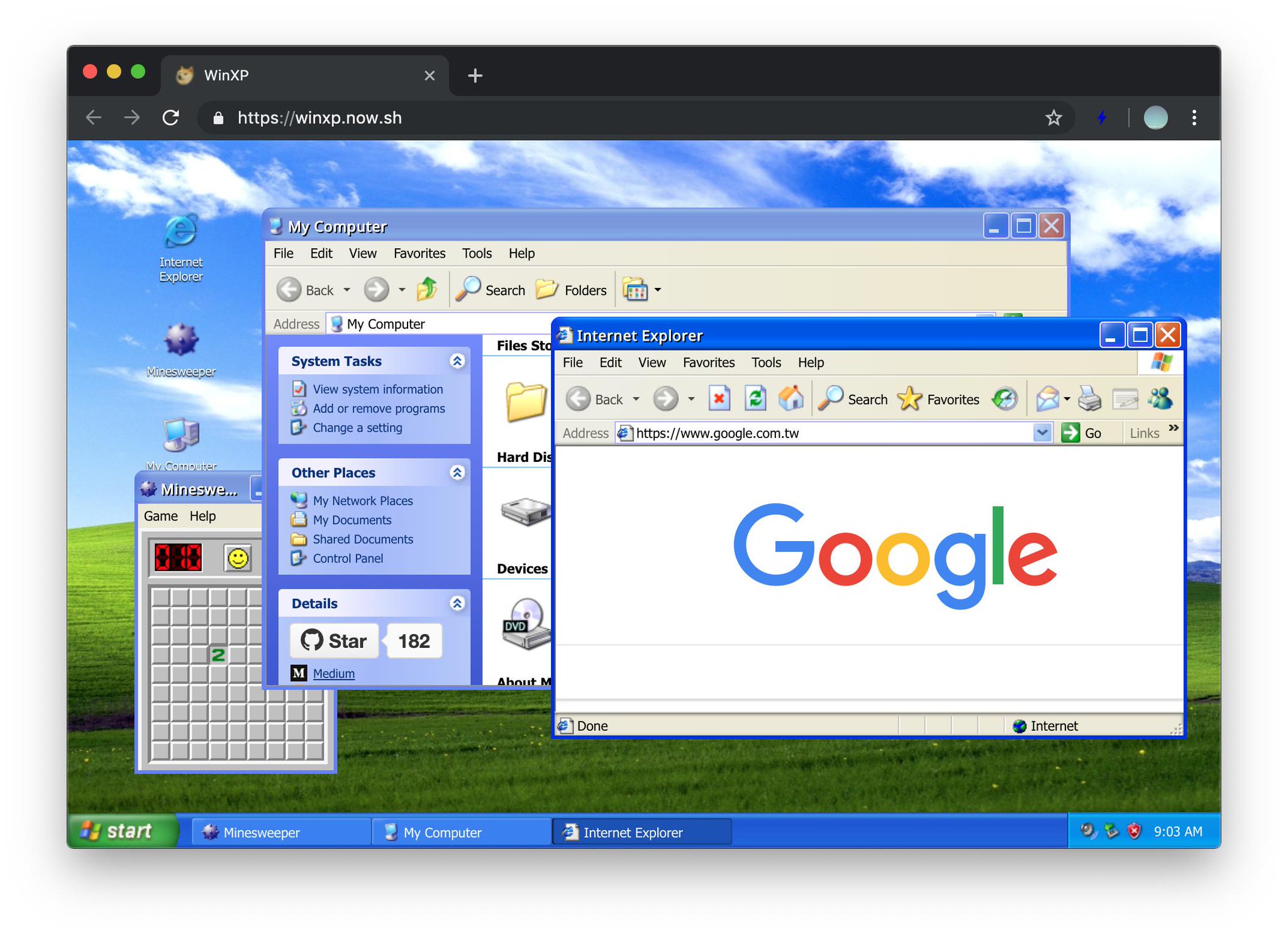 Guillermo Rauch on Twitter: "Windows XP in React + Hooks feels so much like the original thing ...