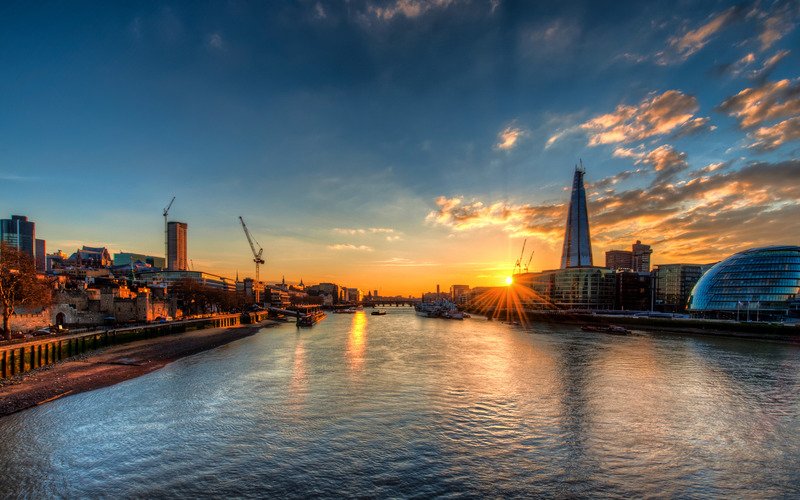 The Thames River At Sunset