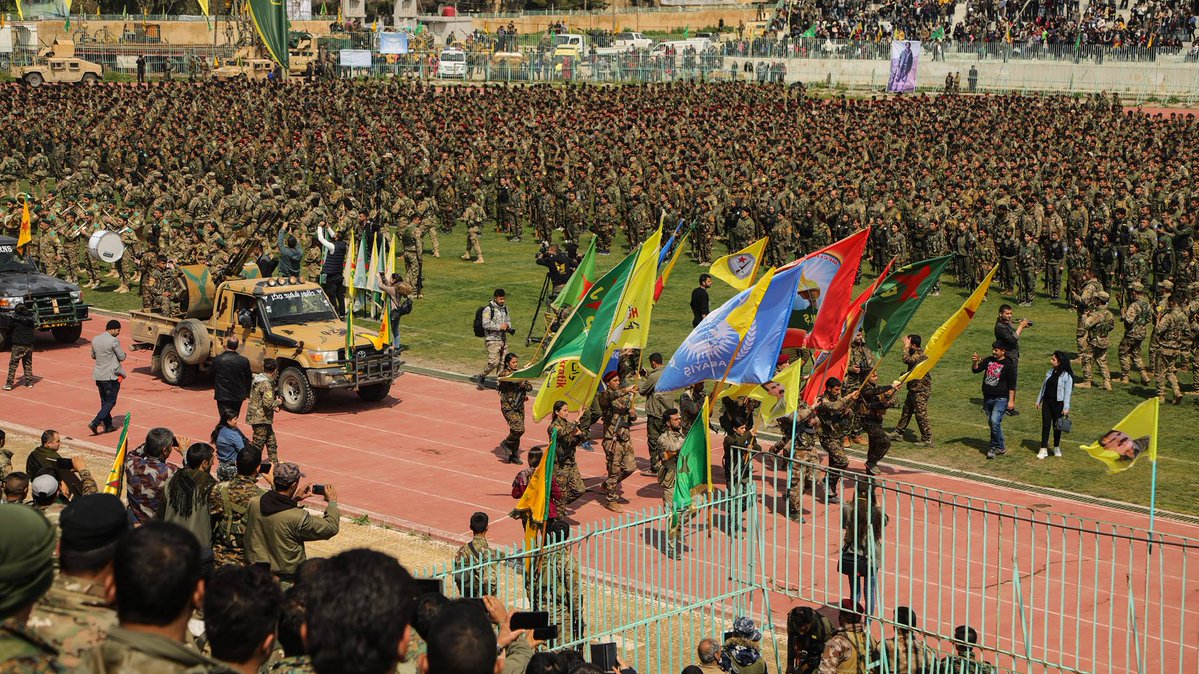 YPG show of new tracked vehicles. : r/syriancivilwar