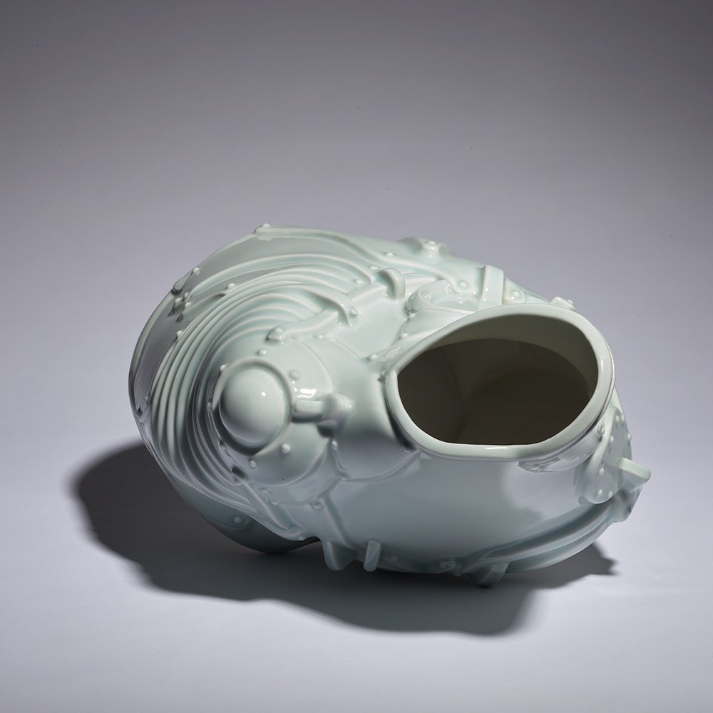 This glazed porcelain sculpture is a cyborg’s pelvis ? It’s made by ...
