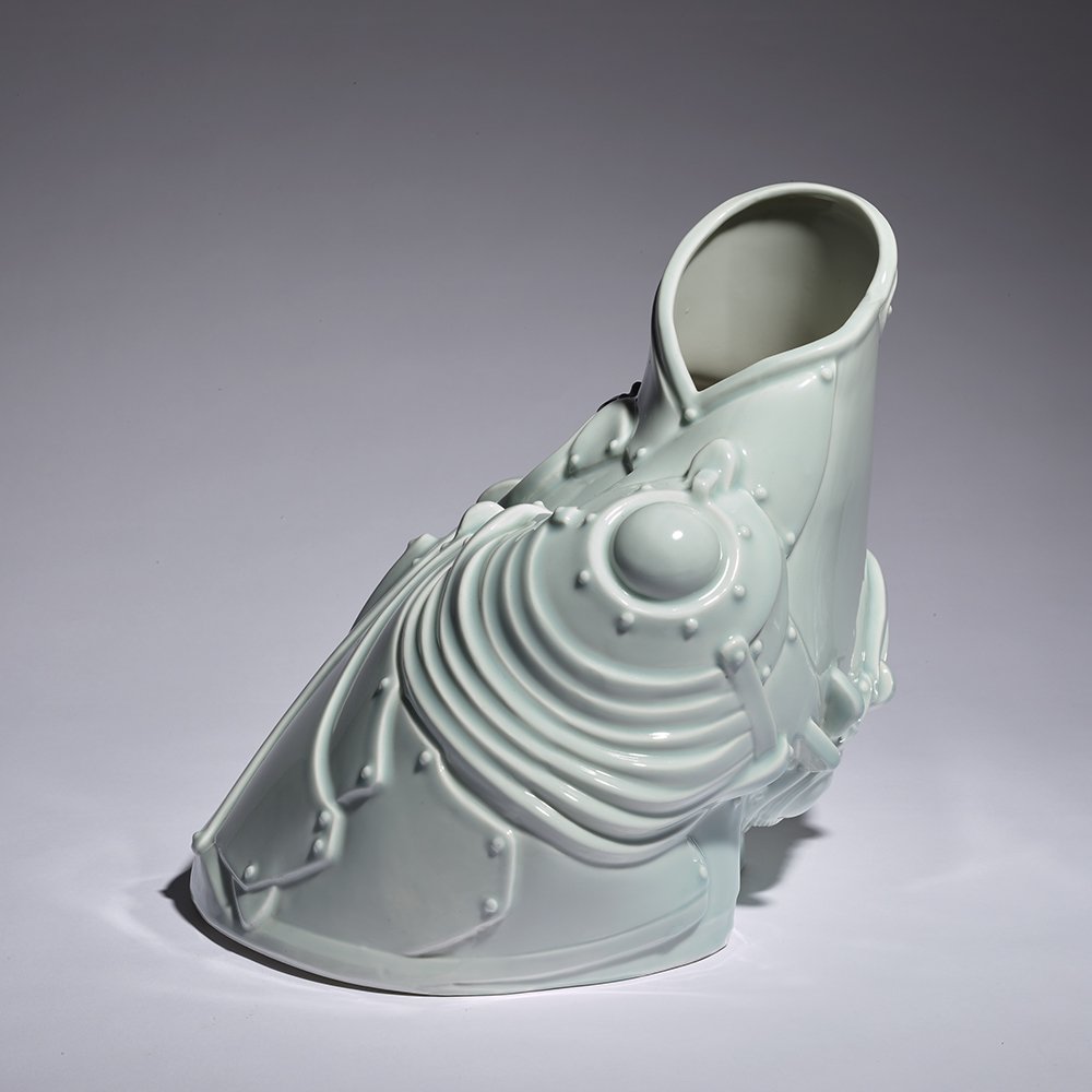 This glazed porcelain sculpture is a cyborg’s pelvis ? It’s made by ...