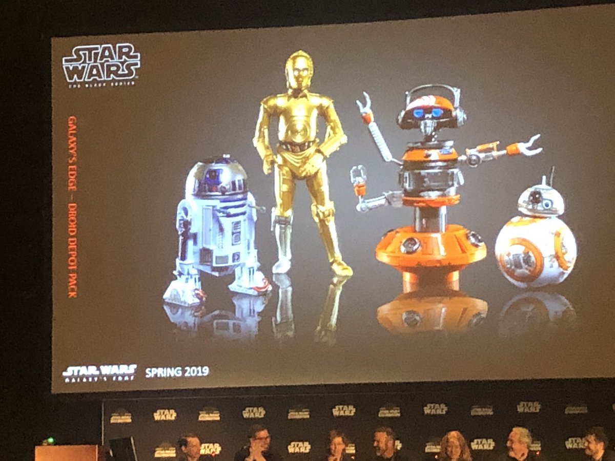 #StarWars #GalaxysEdge exclusive Black Series droid figure pack with DJ ...