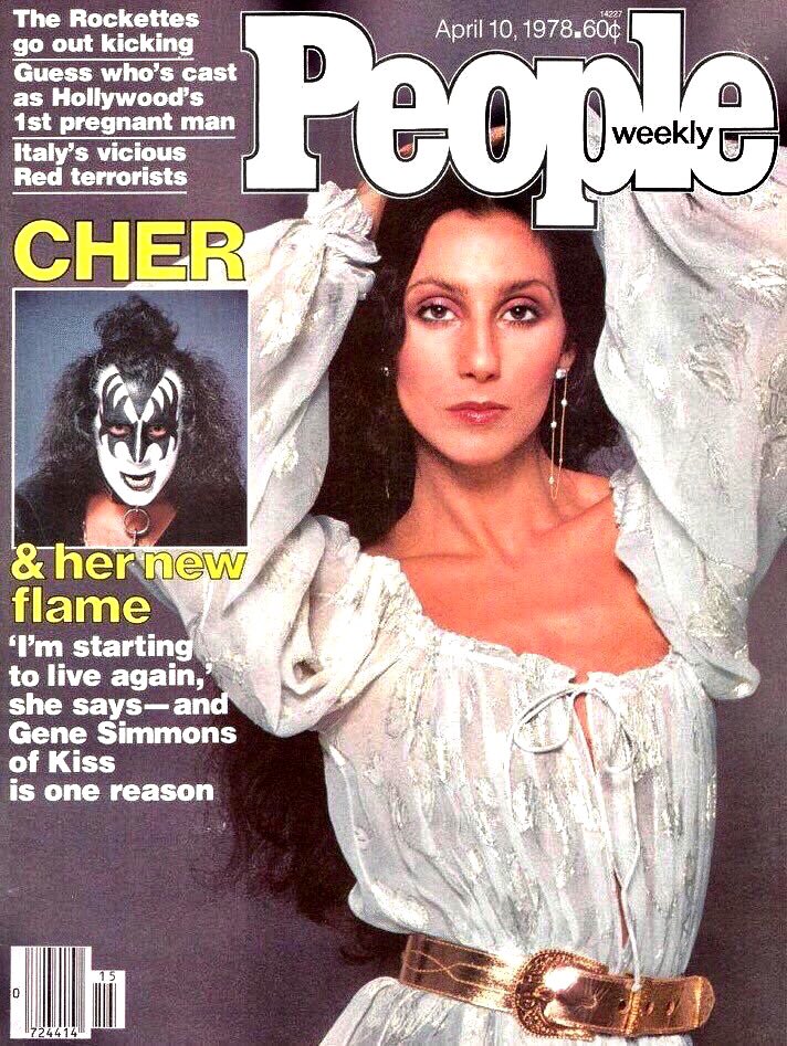 Gene Simmons Cher People Magazine April 10 1978 Cher ~Gene Simmons Of