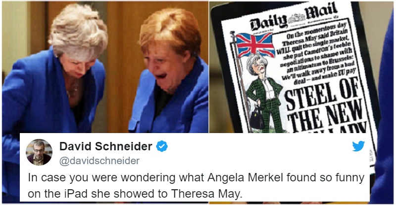 15 hilarious guesses at what was making Angela Merkel and Theresa May ...