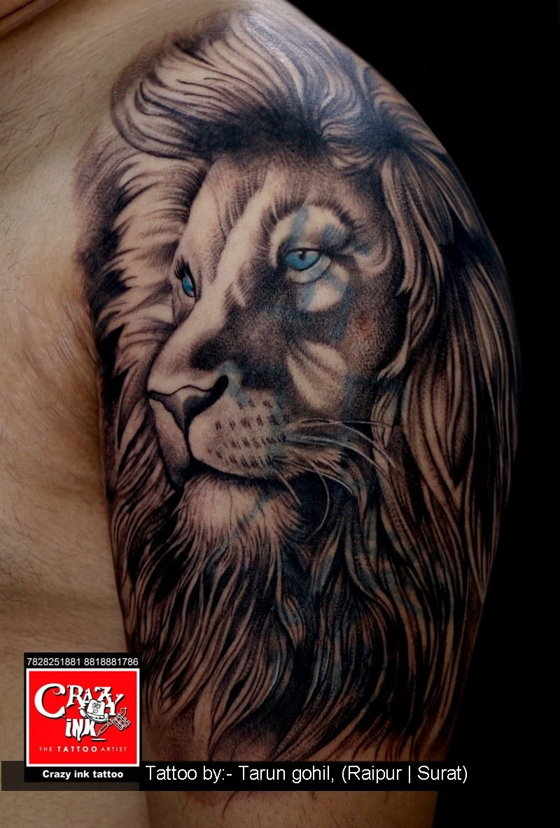 Lion Tattoo Shoulder Blade