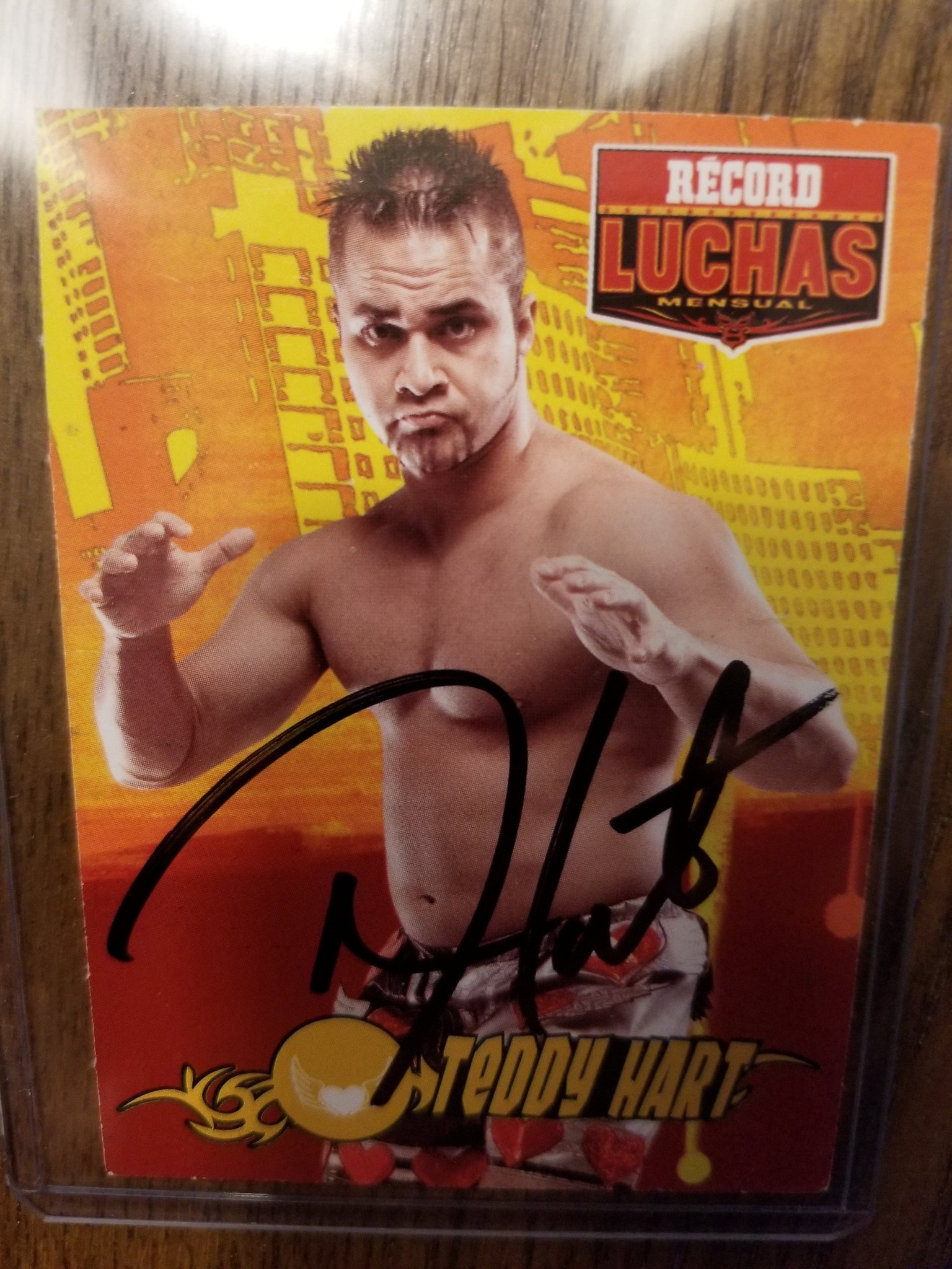 Wrestling Trading Cards on Twitter: "Thanks to @TeddyHartIsBACK for signing my Record Luchas ...