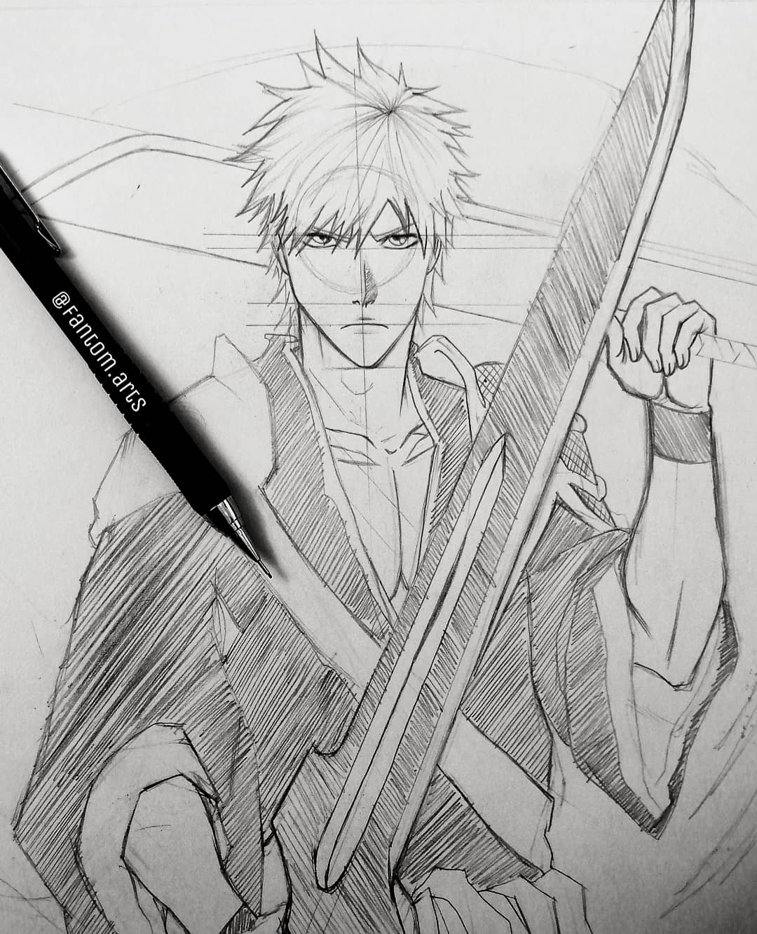 Ichigo Drawing Kurosaki Ichigo, Drawing By Hüdaim Güpoğlu