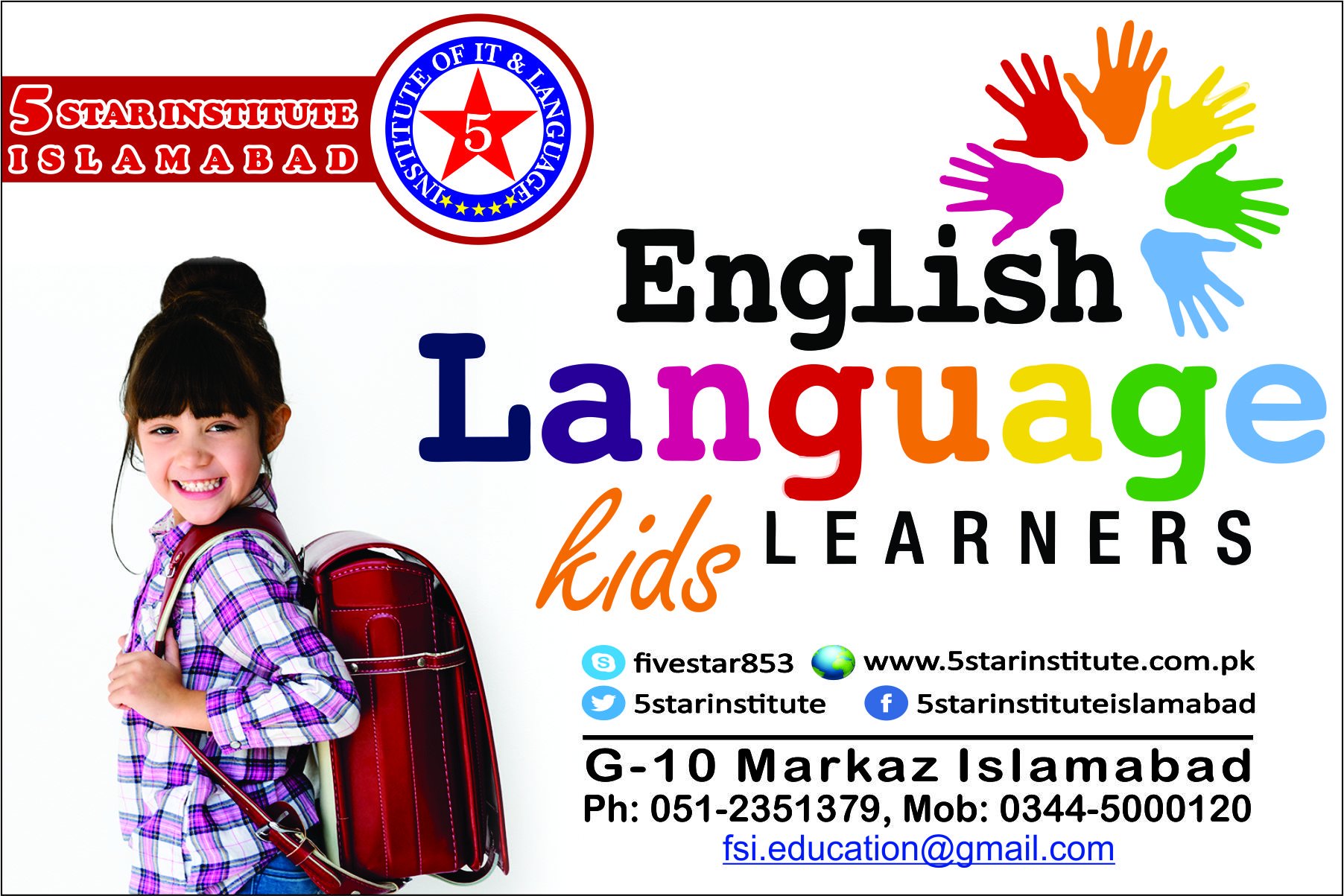 Kids English Course Flyer