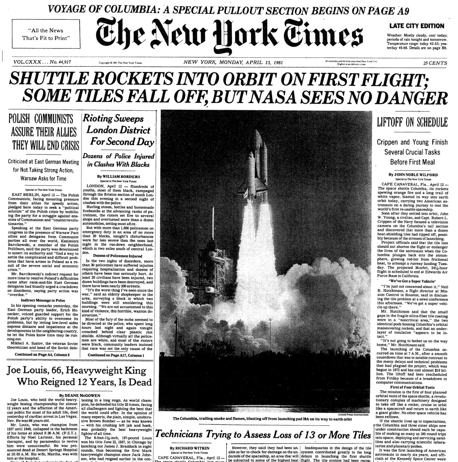 Space Shuttle Launch 1981