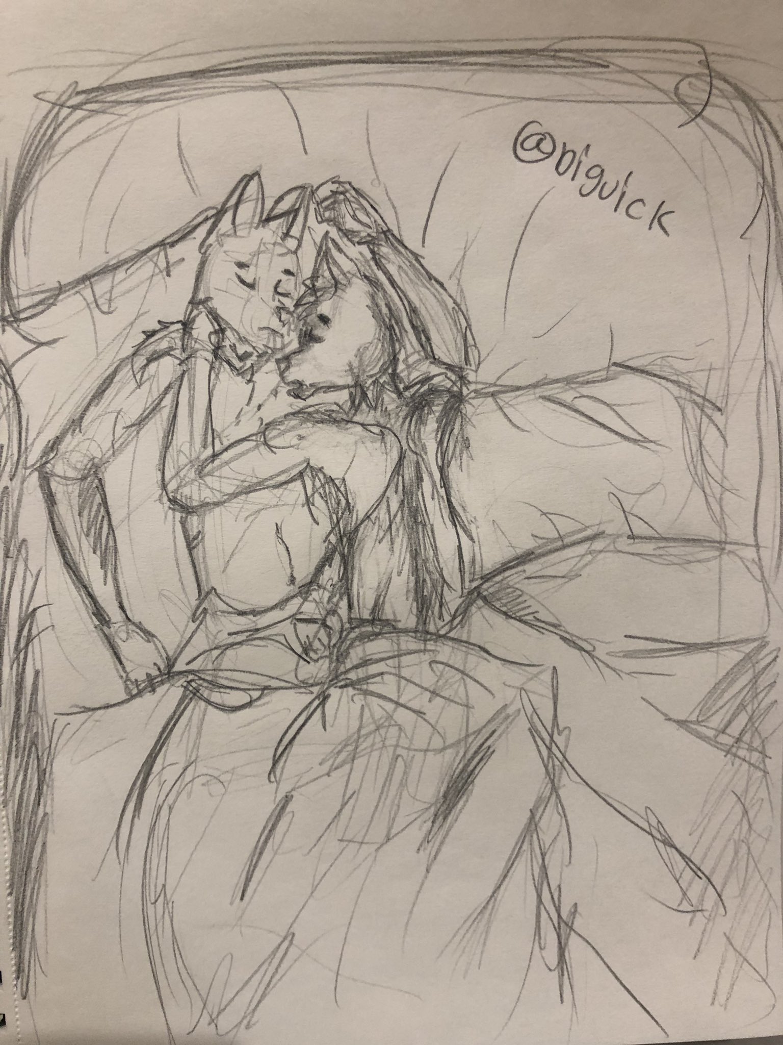Hugging Positions Drawing