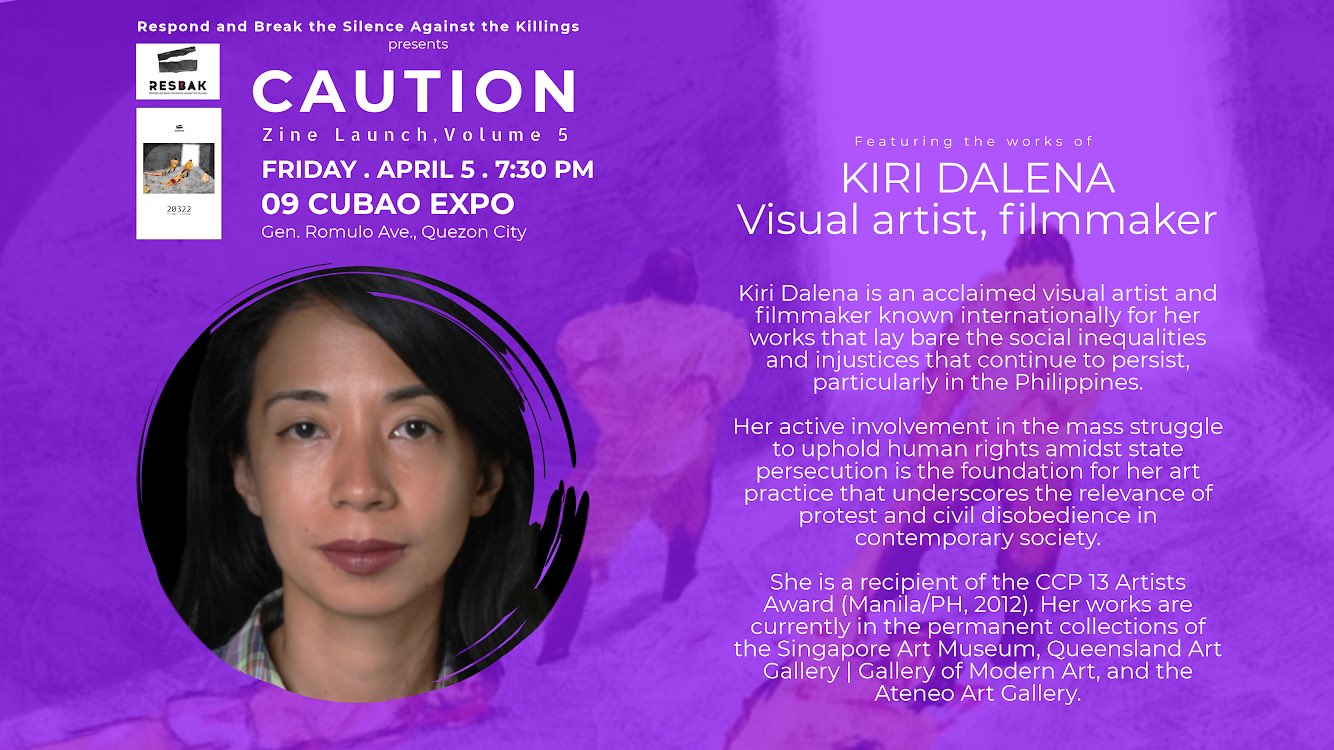 RESBAK on Twitter: "RESBAK Zine Vol. 5 will be featuring the works of Raffy Lerma, Kimberly dela ...