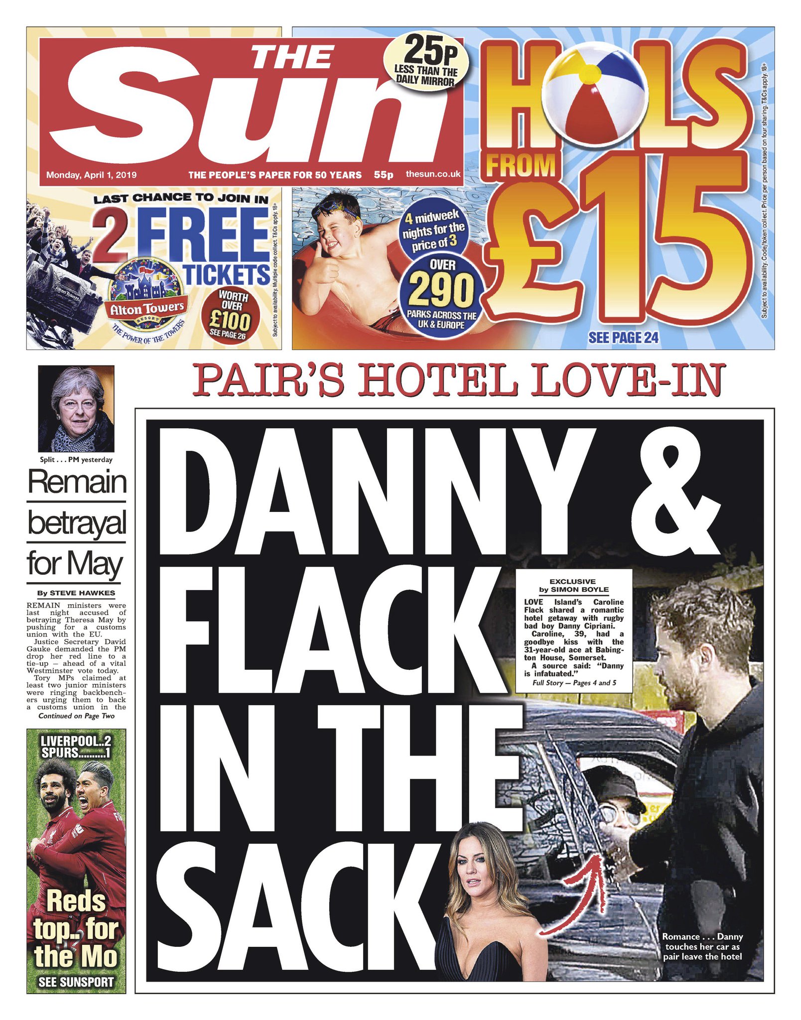 The Sun On Twitter Tomorrows Front Page Danny And Flack In The Sack