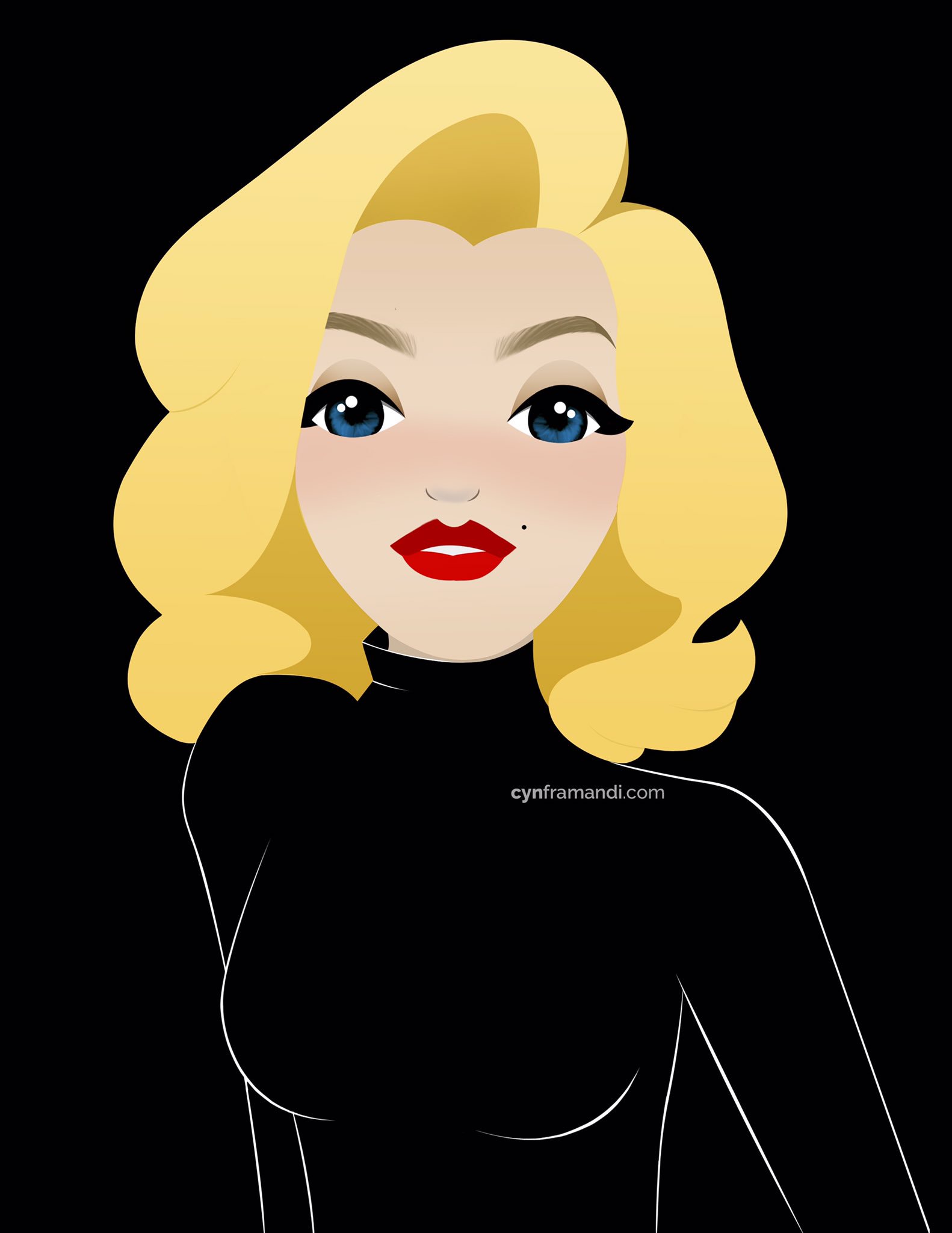 Marilyn Monroe Sketch Simple