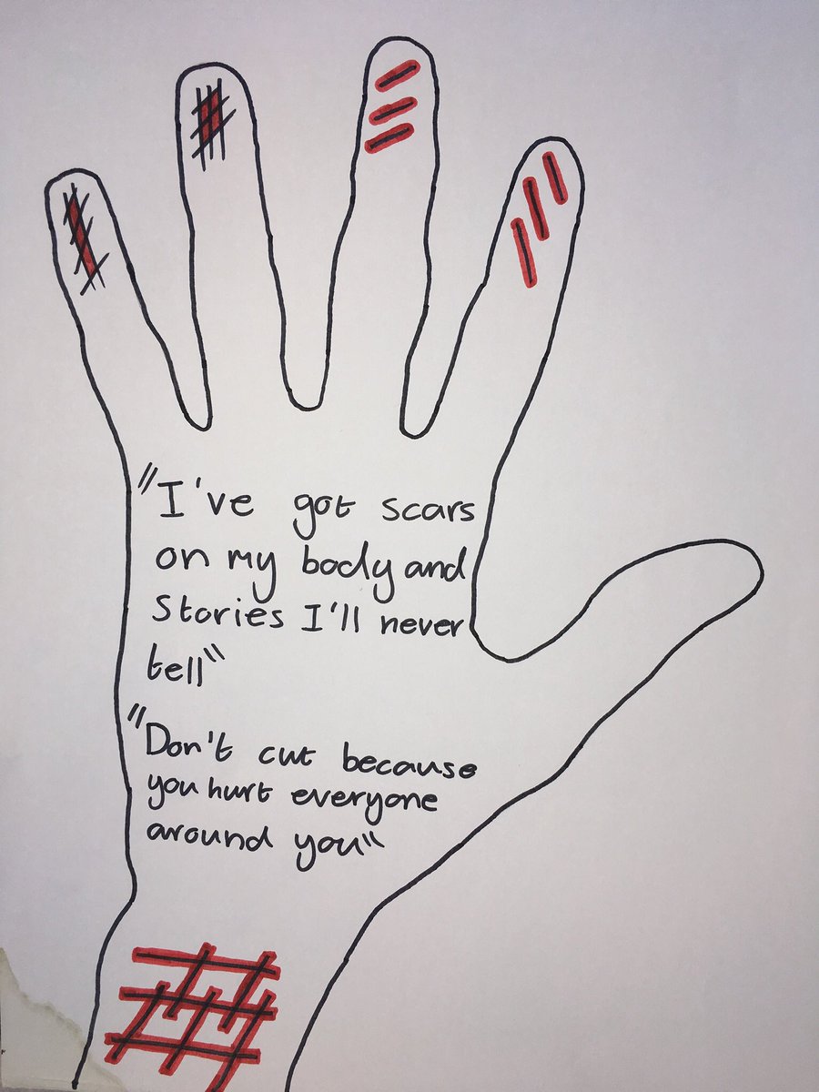Self Harm Drawing