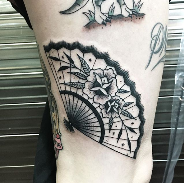 Drawings Of Japanese Fan Tattoo