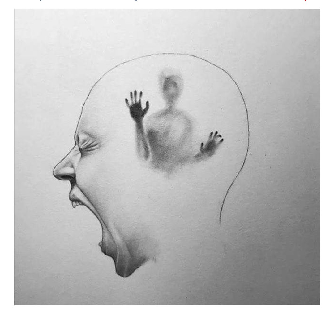 Hiding Behind A Mask Drawing