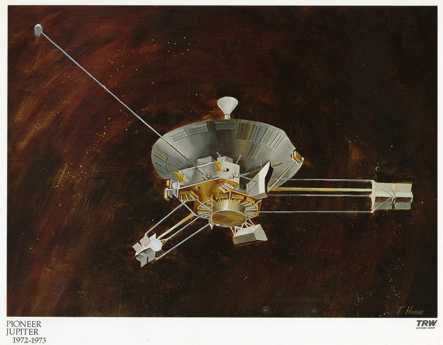 Pioneer 11 Spacecraft By Jupiter