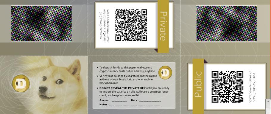 Dogecoin Paper Wallet