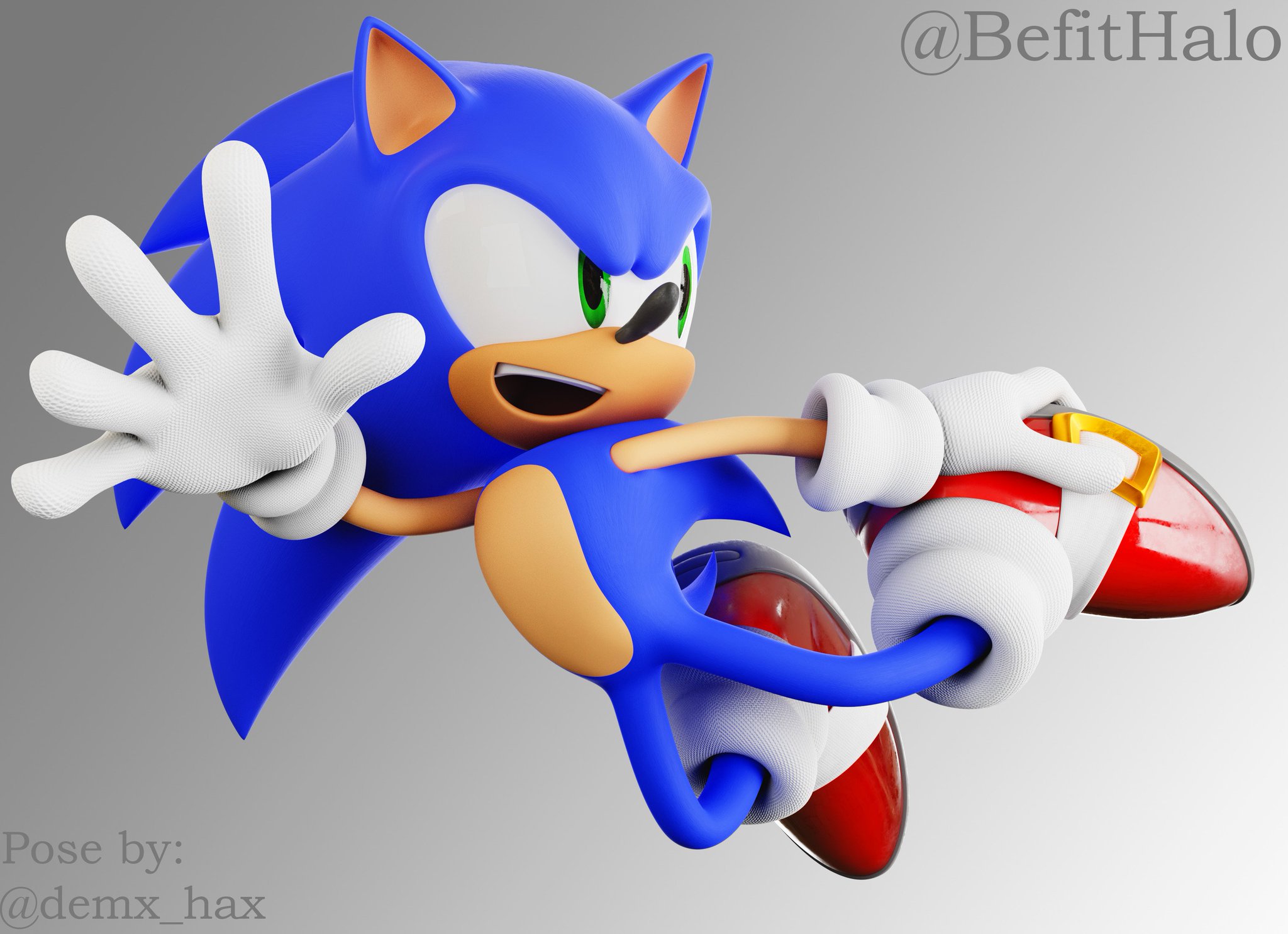 Sonic Running Pose Render Took The Sonic Forces Model And Made A