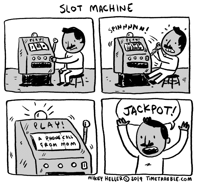 「i drew a comic about slot machines 」Mikey Hellerの漫画