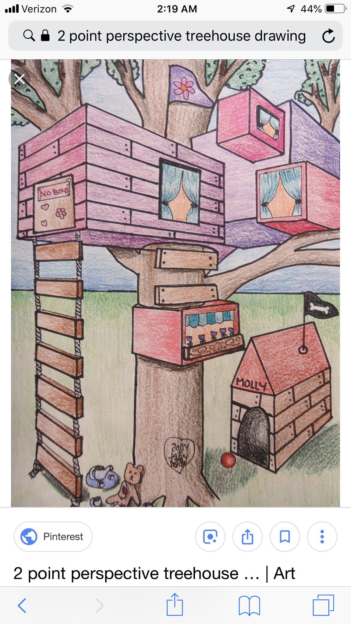 2 Point Perspective Tree House