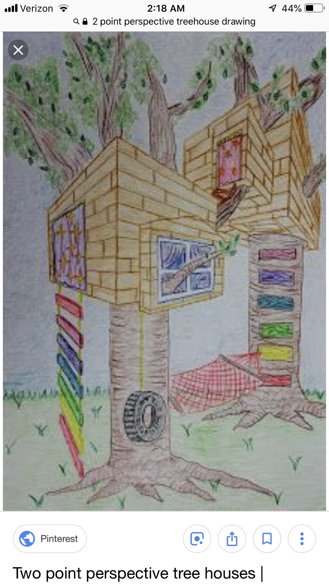 2 Point Perspective Tree House