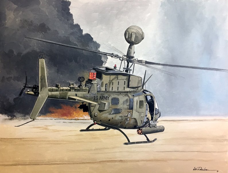 Kiowa Helicopter Drawing