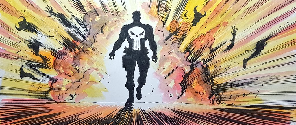 Superhero Walking Away From Explosion