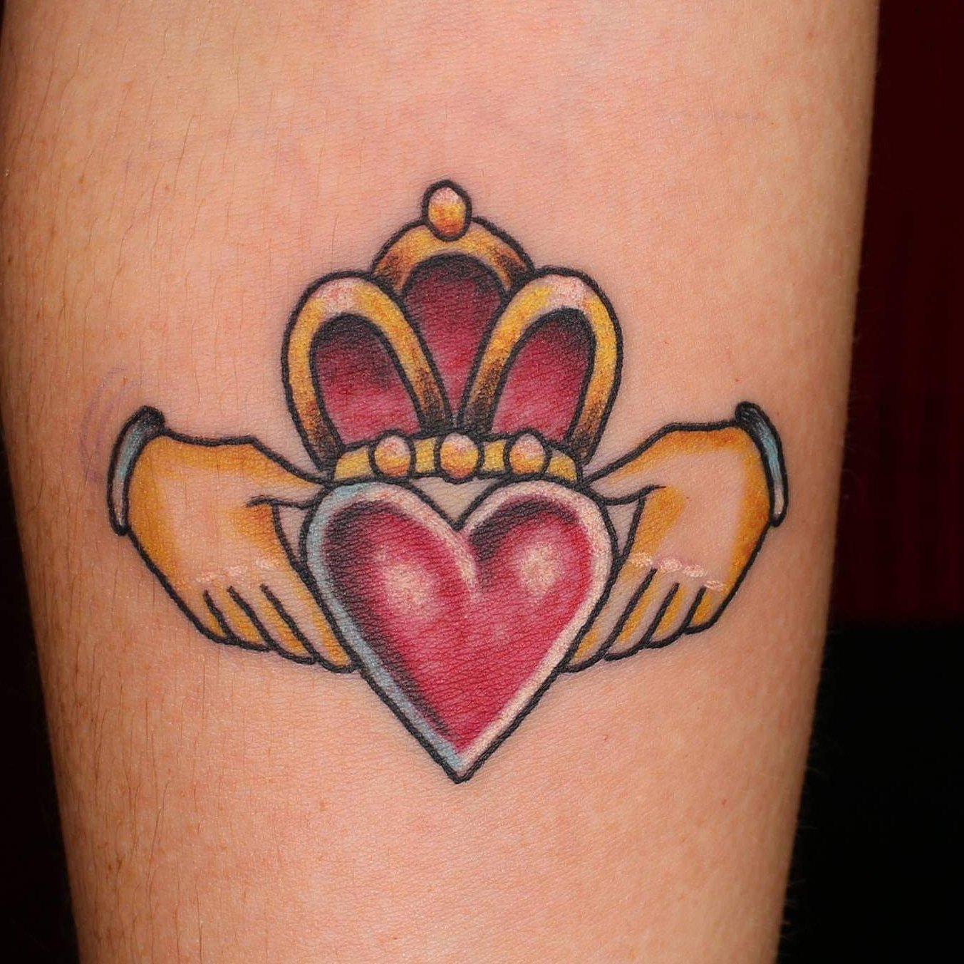 Claddagh Traditional Tattoos Claddagh Tattoo Stock Illustrations