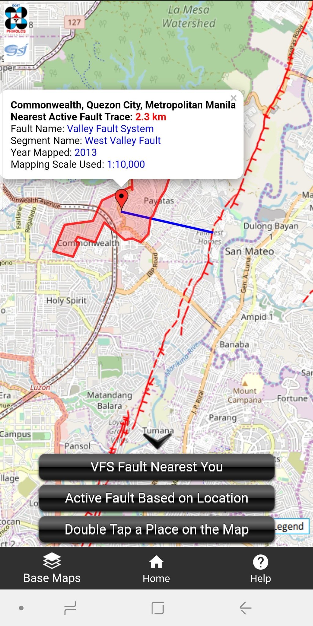 West Valley Fault Line Map
